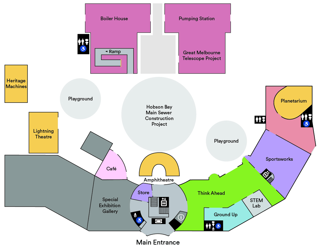 Visitor map - Scienceworks